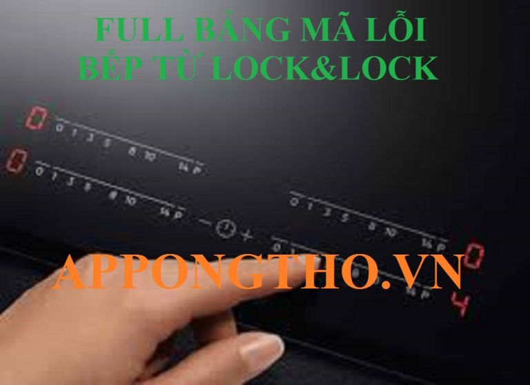 Bảng Mã Lỗi Bếp Từ Lock&lock Inverter Loại 1, 2, 3, 4 Mâm Điện Từ