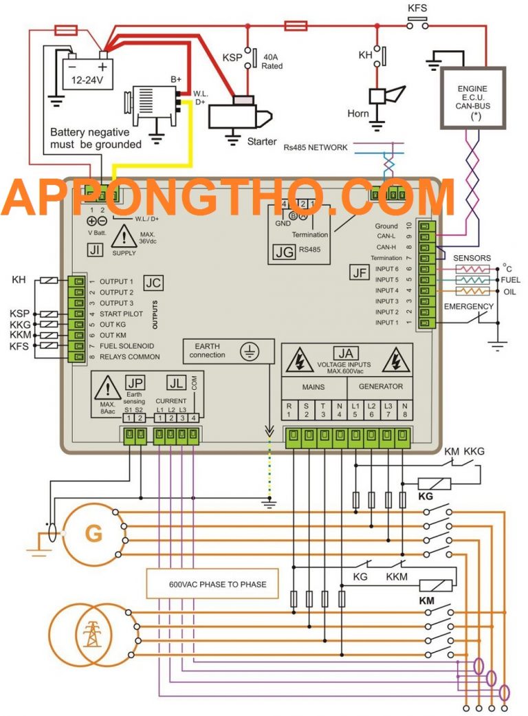 Sơ Đồ Nối Dây Mạch Điện 3 Pha 4 Dây Đối Xứng 6 Bóng Đèn